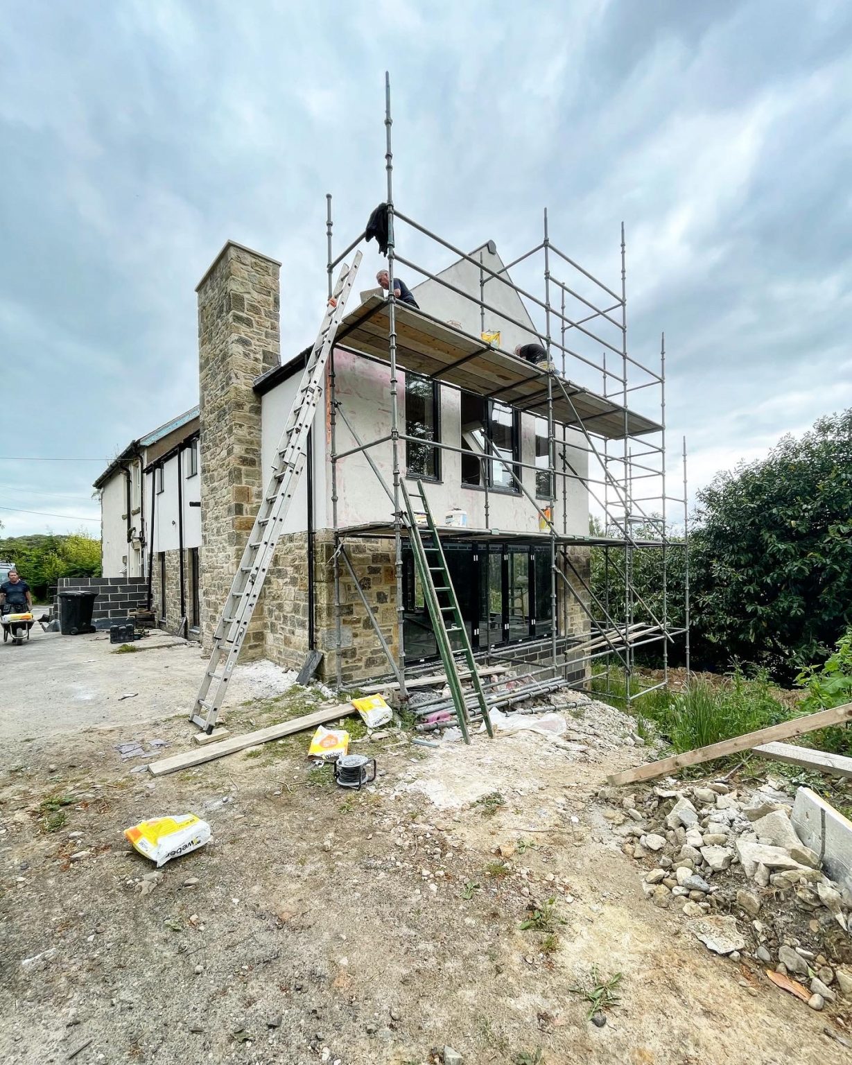 Construction in progress: Bardon Mill, Northumbria - MWE Architects